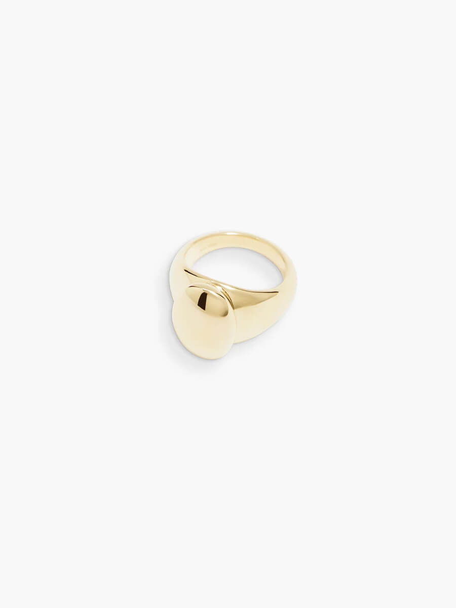 Ragbag - Dualism Oval Signet Ring - Gold