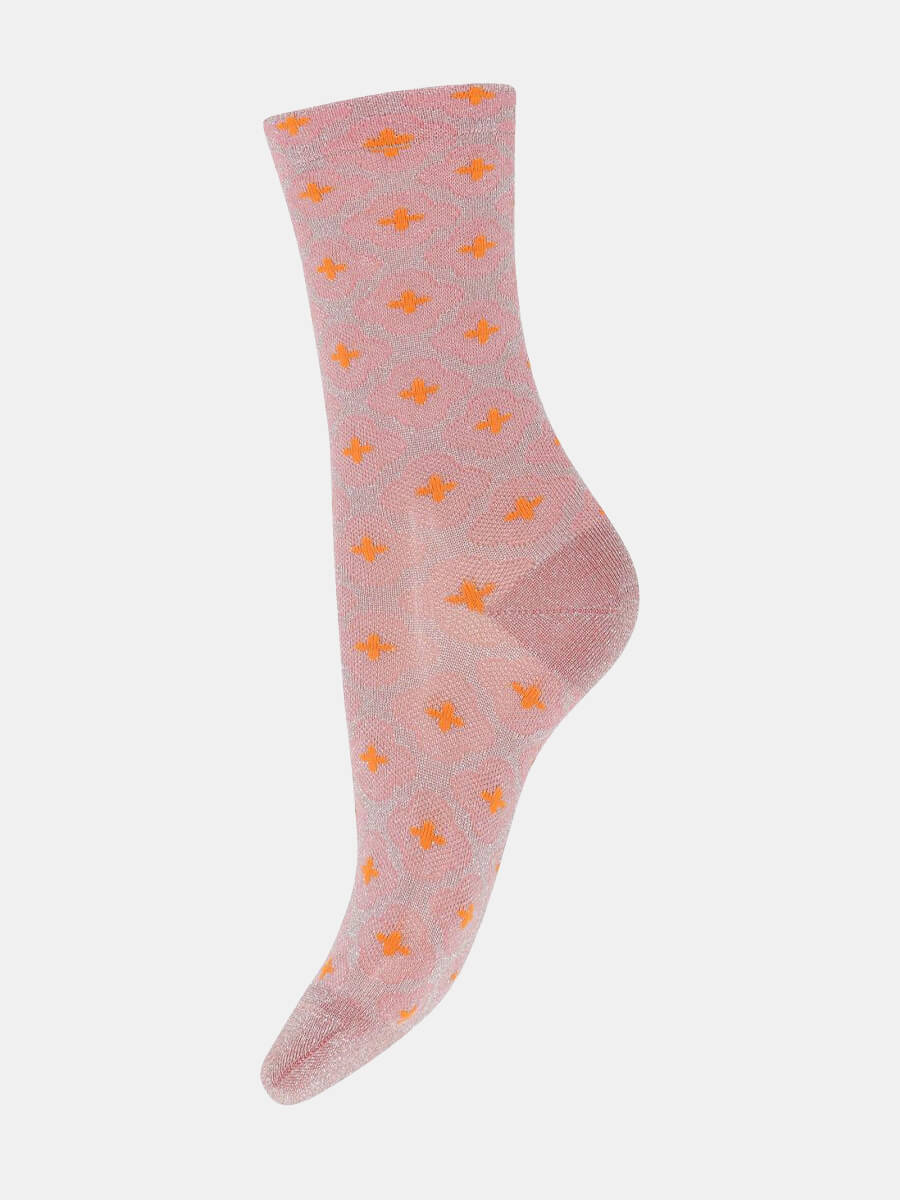 MP Denmark - Hella Glitter Socks - Silver Pink